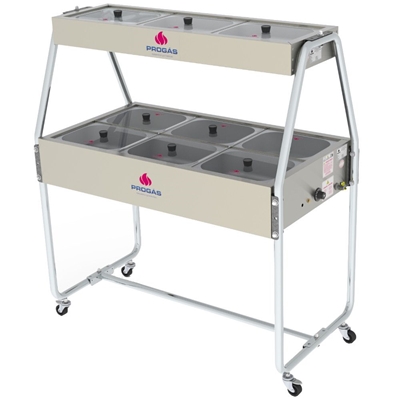 Buffet Self Servece Progás PRB-06GN Quente / Térmico 6 Cubas e Frio 3 ...