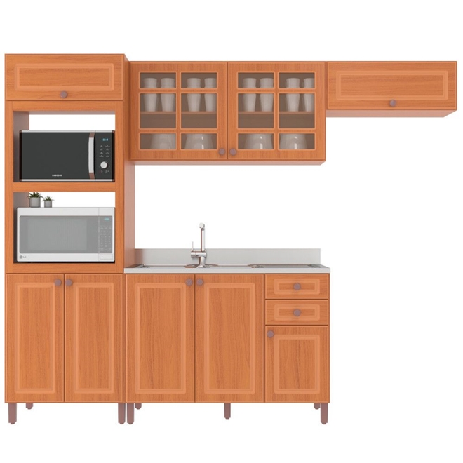 Cozinha Modulada Indekes New Lara MDP 4 peças 217x270x51cm