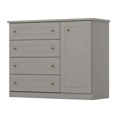 Cômoda Henn D715-131 1 Porta 4 Gavetas 101x126,5x51cm - Benoit.com.br